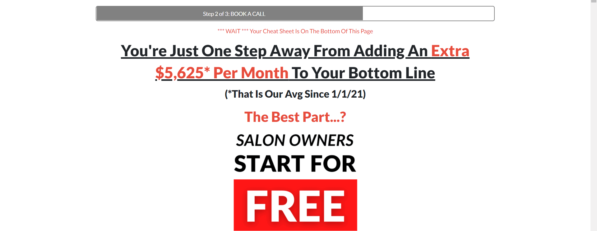 Scale Your Salon | Cheat Sheet Download And Offer